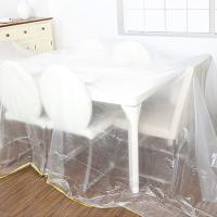 China Waterproof Garment Cover 5.5-12.5 Micron Clear Plastic Furniture Protection Sheet for sale