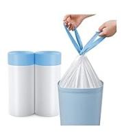 China Industrial Black Coreless Roll Can Liners 4-30 Gallon HDPE Trash Bags 730x840mm for sale