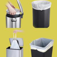 China Industrial Black Coreless Roll Can Liners 4-30 Gallon HDPE Trash Bags 730x840mm for sale