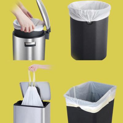 China Industrial Black Coreless Roll Can Liners 4-30 Gallon HDPE Trash Bags 730x840mm for sale