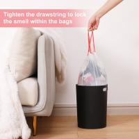 China Industrial Black Coreless Roll Can Liners 4-30 Gallon HDPE Trash Bags 730x840mm for sale