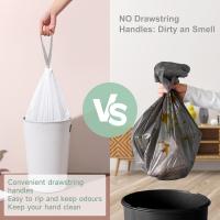 China 13 Gallon Biodegradable Garbage Bag on Roll HDPE LDPE LLDPE 5-80 Mic Beige for sale