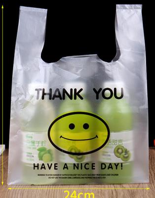 China Custom Printed T-Shirt Bags on Roll HDPE LDPE 15kg Capacity for Supermarket Grocery Packaging for sale
