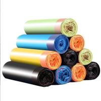 China Food Package Drawstring Garbage Bag with Straight Hair Design and Flexo Printing for sale