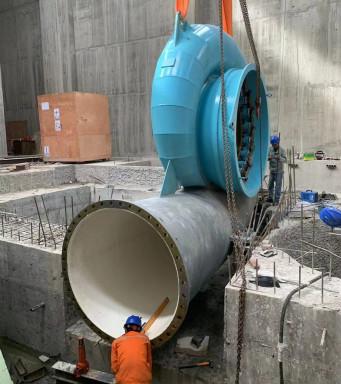 China 1m3/s 20m Head Horizontal Stainless Steel Guide Vane Francis Hydro Turbine for sale
