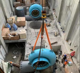 China Stainless Steel Spiral Case Horizontal Francis Turbine for High Power Hydro Generation for sale