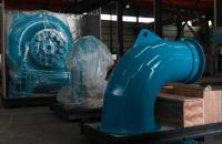 China 200kw Mini Horizontal Hydro Turbine 30m Water Head 85% Efficiency for sale