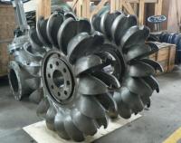 China 750RPM Hydroelectric Pelton Turbine 3500kw Brushless Multi Nozzle for sale