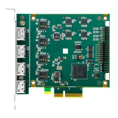 China PCIe 4 Channel HDMI Video Capture Card 1080p 60fps H.264 Broadcasting Webcasting for sale