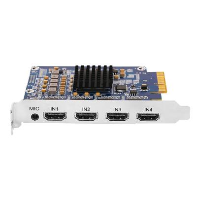 China TC200N4 4 Channel 1080p60 PCIe HDMI Video Capture Card for Live Streaming for sale