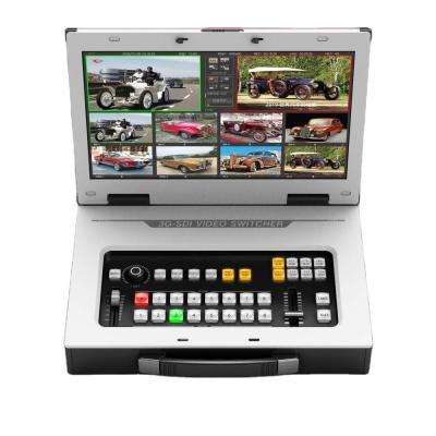 China Live Broadcasting Studio 8 Channel Video Mixer Recorder Switcher With 2xIP Stream Input for sale