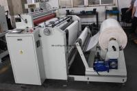 China Plastic Film PP PE Non Woven Fabric Paper Roll to Sheet Cutting Machine with Slitting Function for sale