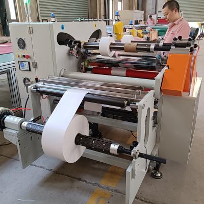 China DP-1100/1300/1600 Auto Loading Film Slitting Machine with 400mm Winding Diameter for sale