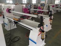 China Semi-automatic Plastic Packaging Material Fabric Roll Cutter Machine for Food Industry for sale