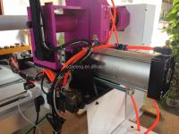 China Semi-automatic Plastic Packaging Material Fabric Roll Cutter Machine for Food Industry for sale