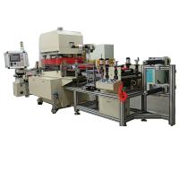 China PLC control automatic PVC Hole drilling hook and loop cutting Punching Machine for sale