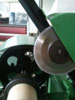 China DP-400 Simple Paper Core Cutting Machine 320mm 12mm Maximum Wall Thickness 76mm Core Size for sale