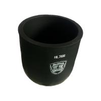 China Black Round SiC Crucible for Aluminum Melting 1-100kg Capacity 1600°C Temperature Resistant for sale