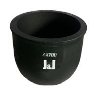 China Round Refractory Graphite Crucible for Metal Melting - 1600°C Temperature Resistance, 2.21-2.25 g/cm³ Density for sale