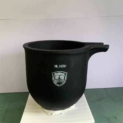 China Black Clay Graphite Crucible 1650°C Max Temperature for Non-Ferrous Metal Casting - Custom 50-500mm Diameter for sale