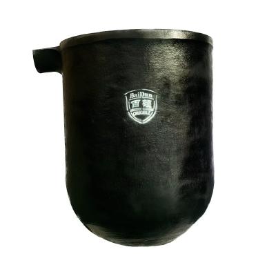 China Custom Zinc Melting Crucible 150kg Capacity Round Shape 1650°C Temperature Resistant for Industrial Use for sale