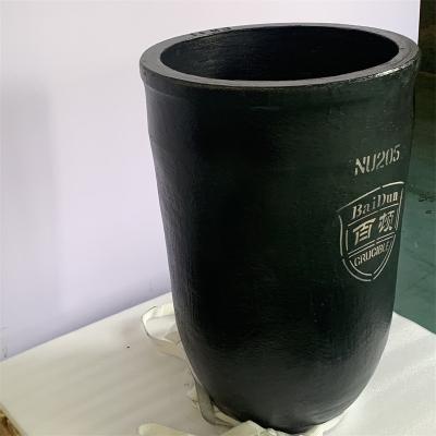 China Silicon Carbide Graphite Round Crucible for Metal Melting - 1600°C Temperature Resistance, 40-50 W/mK Thermal Conductivity for sale