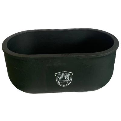 China Cylindrical Graphite Clay Pot Crucible 15.5kg Capacity 1650°C For Metal Melting And Casting for sale