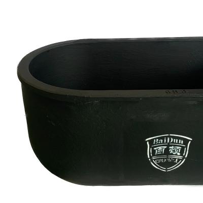 China 15.5kg Capacity Graphite Clay Crucible Melting Pot with 1650°C Temperature Resistance for Metal Casting for sale