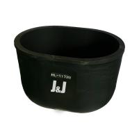 China Oval Silicon Carbide Graphite Crucible 1600°C Maximum Temperature with 2.21-2.25 g/cm³ Density for Metal Melting for sale