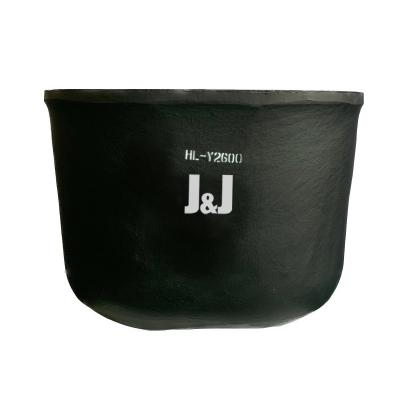 China Silicon Carbide Graphite Oval Crucible for Metal Melting - 1600°C Temperature Resistance, 2.21-2.25 g/cm³ Density for sale