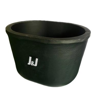 China High Capacity Oval SiC Graphite Crucible 2.21-2.25 g/cm3 Density 1600°C Temperature Metal Melting for sale
