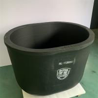 China Silicon Carbide Graphite Oval Crucible for Metal Melting - 1600°C Temperature Resistance, 40-50 W/mK Thermal Conductivity for sale