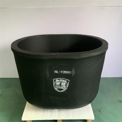 China Oxidation Resistant Oval Crucible 2.21-2.25 g/cm3 Silicon Carbide Graphite 1600°C for sale