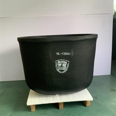 China High Strength Silicon Carbide Graphite Crucible 1600C Cylindrical for Lab Smelting for sale