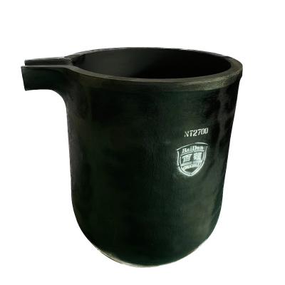 China Silicon Carbide Graphite Pouring Nozzle Crucible for Metal Melting - 1600°C Temperature Resistance, 40-50 W/mK Thermal Conductivity for sale