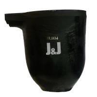 China Silicon Carbide Graphite Crucible with Pouring Nozzle - 1600°C Temperature Resistance, 2.21-2.25 g/cm³ Density for sale