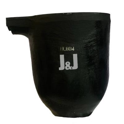 China Silicon Carbide Graphite Crucible with Pouring Nozzle - 1600°C Temperature Resistance, 2.21-2.25 g/cm³ Density for sale