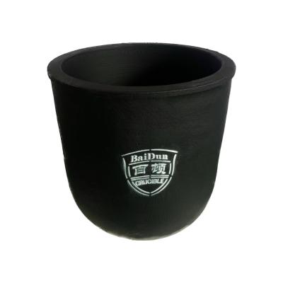 China Cylindrical Silicon Carbide Graphite Crucible 1650°C Maximum Temperature 150kg Capacity for Metal Melting for sale