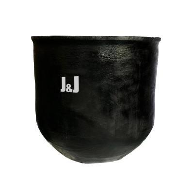 China Silicon Carbide Round Crucible for Metal Melting - 1-100kg Capacity, 1600°C Temperature Resistance for sale