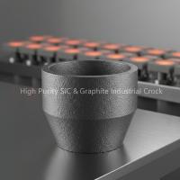 China High Purity Silicon Carbide Graphite Crucible Open Design Low Slag Adherence for Casting Molds for sale