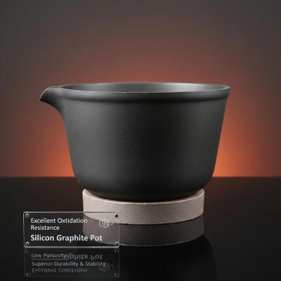 China Silicon Carbide Graphite Crucible Low Porosity High Thermal Conductivity for Casting Molds Electrodes for sale