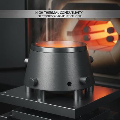 China Silicon Carbide Graphite Crucible High Thermal Conductivity 2000C for Industrial Furnaces for sale