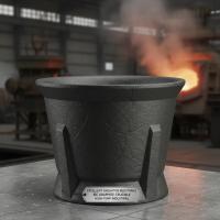 China Silicon Carbide Graphite Crucible Low Porosity High Thermal Conductivity for Metal Melting for sale