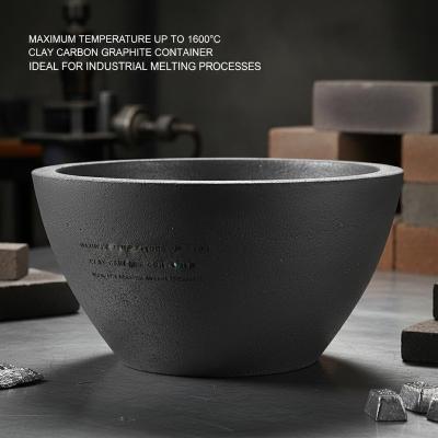 China Clay Graphite Crucible 1600°C High Temperature Melting Pot for Gold Silver Aluminum for sale