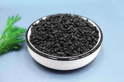 China Columnar Black Activated Carbon 4mm for Gas Treatment Dyeing Industry Adsorbent for sale