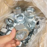 China 2 Carbon Steel Retaining Nuts Adapter Hydraulic Fittings for sale