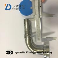 China 87392 90 Elbow SAE CNC Hydraulic Hose Flange Fitting for sale