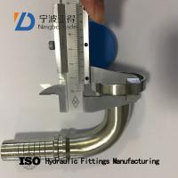 China 87392 90 Elbow SAE CNC Hydraulic Hose Flange Fitting for sale