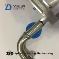 China 87392 90 Elbow SAE CNC Hydraulic Hose Flange Fitting for sale