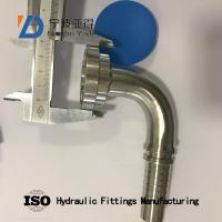 China 87392 90 Elbow SAE CNC Hydraulic Hose Flange Fitting for sale